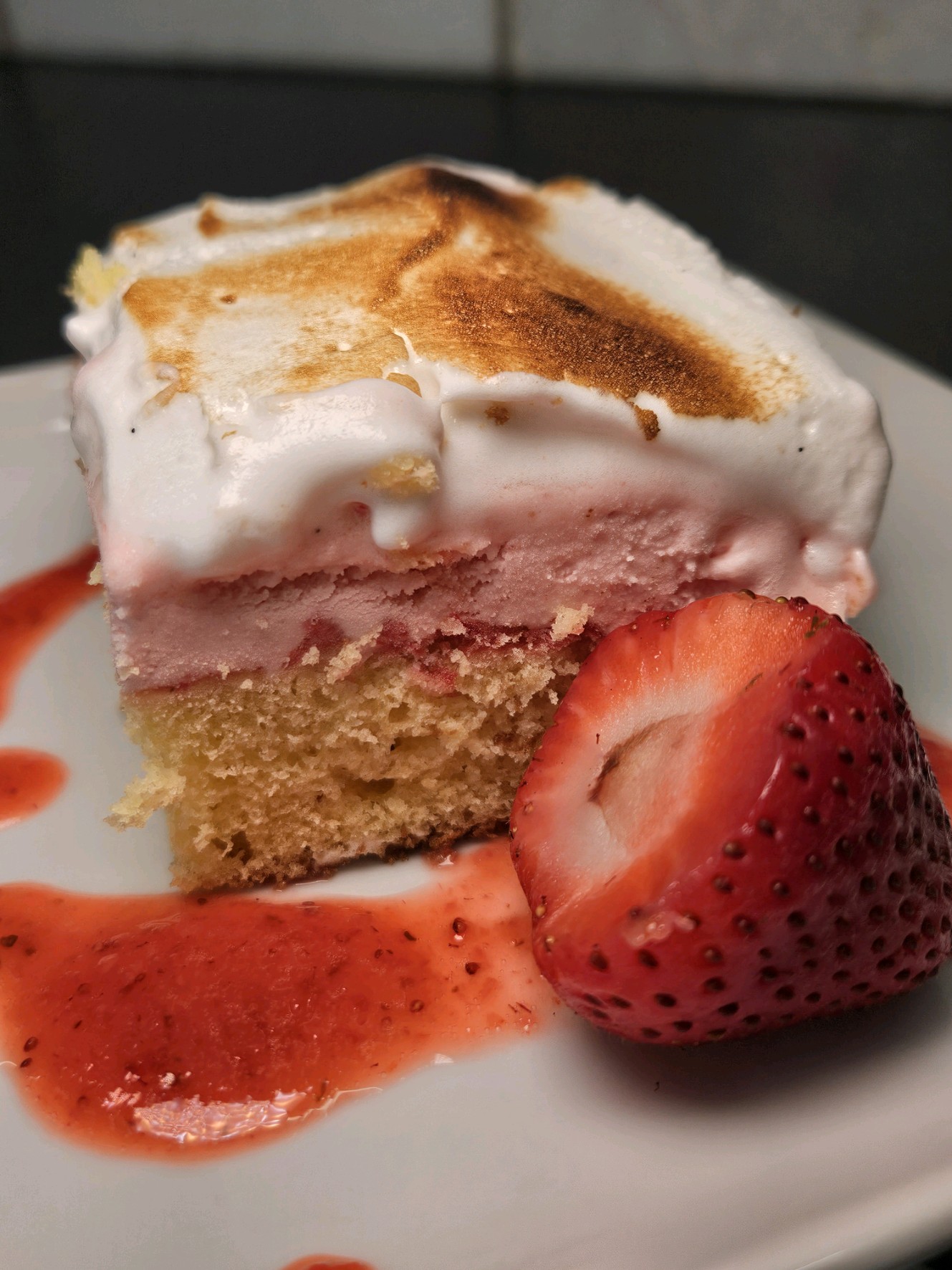 Strawberry Shortcake Baked Alaska - Joyful Little Things