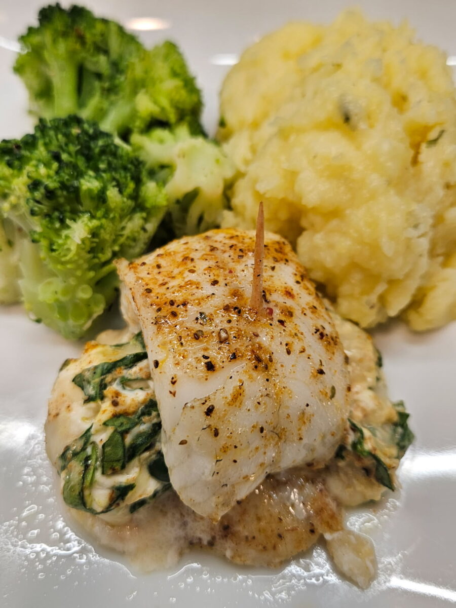Creamy Spinach Stuffed Fish Fillets - Joyful Little Things